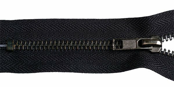 Молния MaxZipper джинсовая оксид № 5, 18 см неразъемная, цвет F322 черный упаковка 50 шт