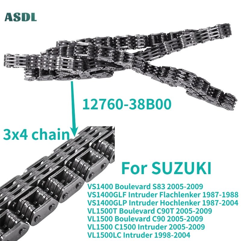 Цепь ГРМ 3X4X142L, 2pc, для SUZUKI Intruder Boulevard C90 C1500