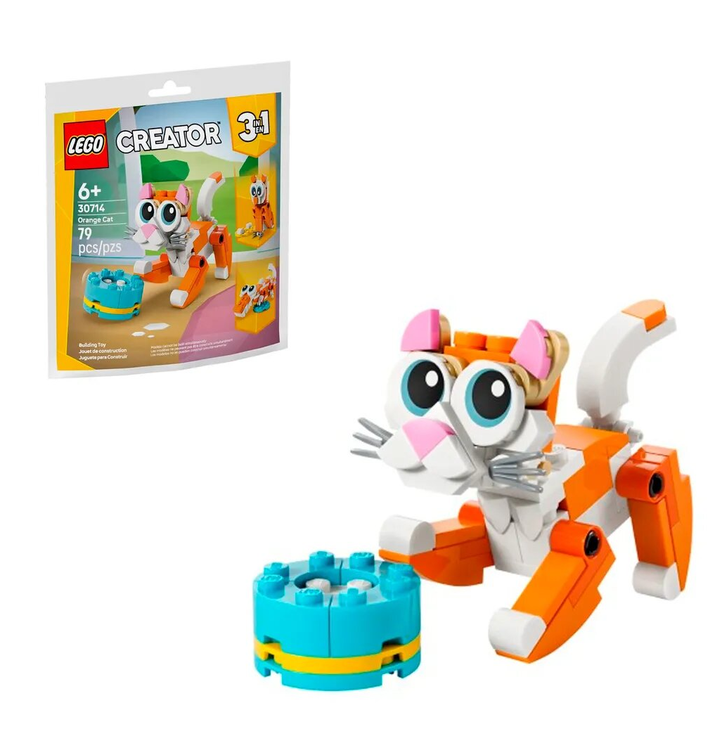Конструктор LEGO Creator 3 в 1 30714 Мини-набор: Рыжий кот, 79 дет.