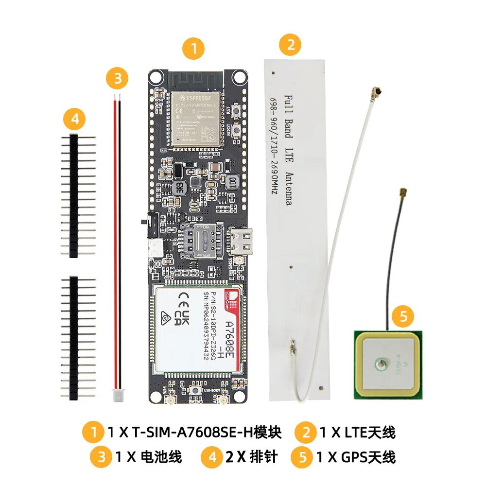 Модуль беспроводной связи LILYGO T-A7608E-H S3 T-A7608SA-H S3 ESP32-S3 T-A7608E-H S3 H694