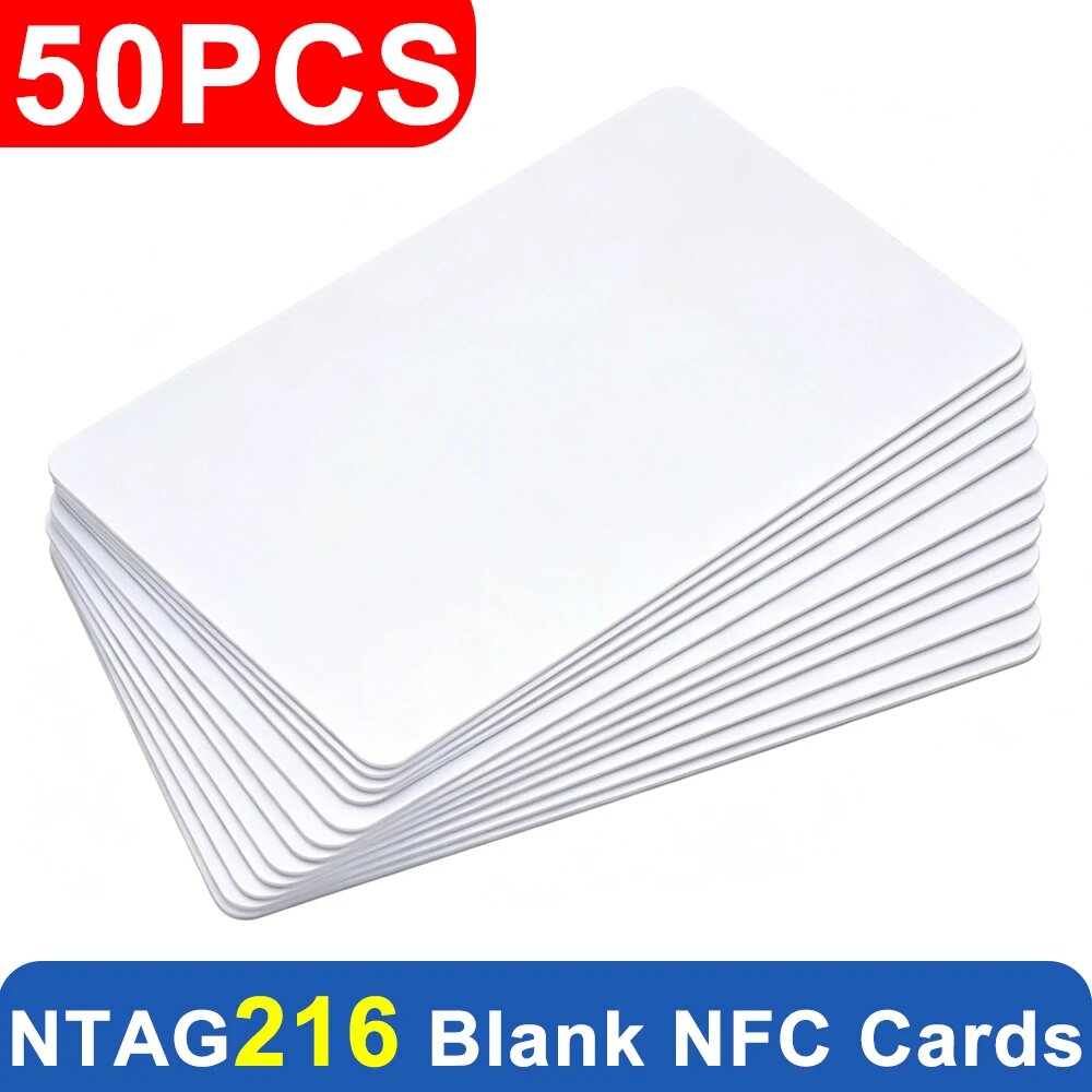 NFC-карты Ntag216, Ntag215, Ntag213 белые 50PCS-216