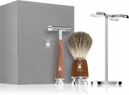 Набор для бритья Muhle RYTMO Ash Pure Badger, серый, 3 шт