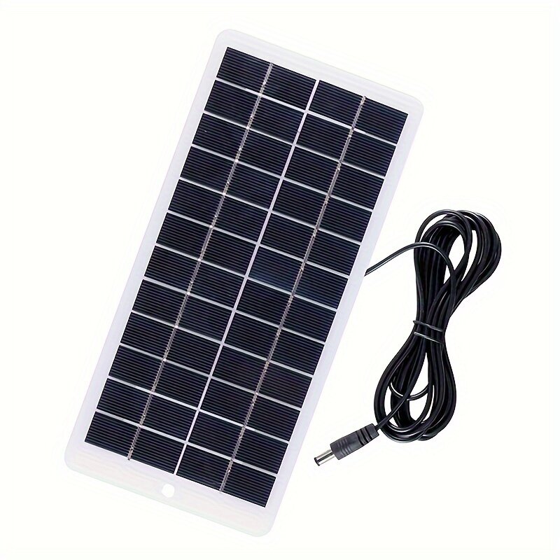 Поликристаллическая солнечная панель 10W 12V для автодомов, портативное зарядное устройство с USB и круглым DC-разъемом