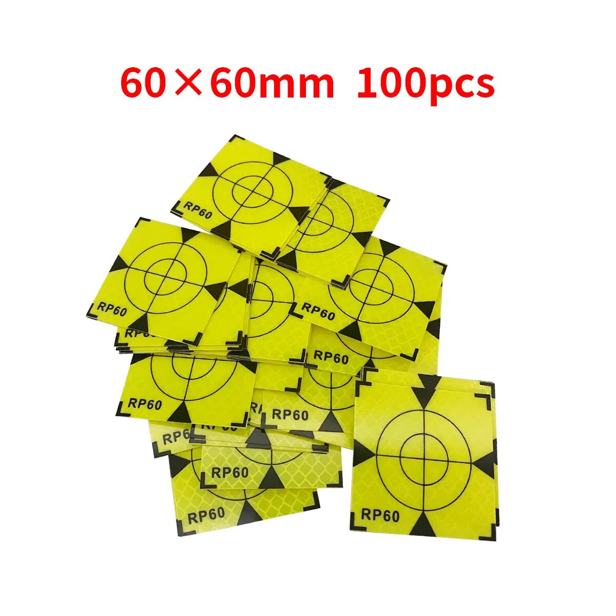 Светоотражающие листы для геодезии 100 шт. 60X60mm