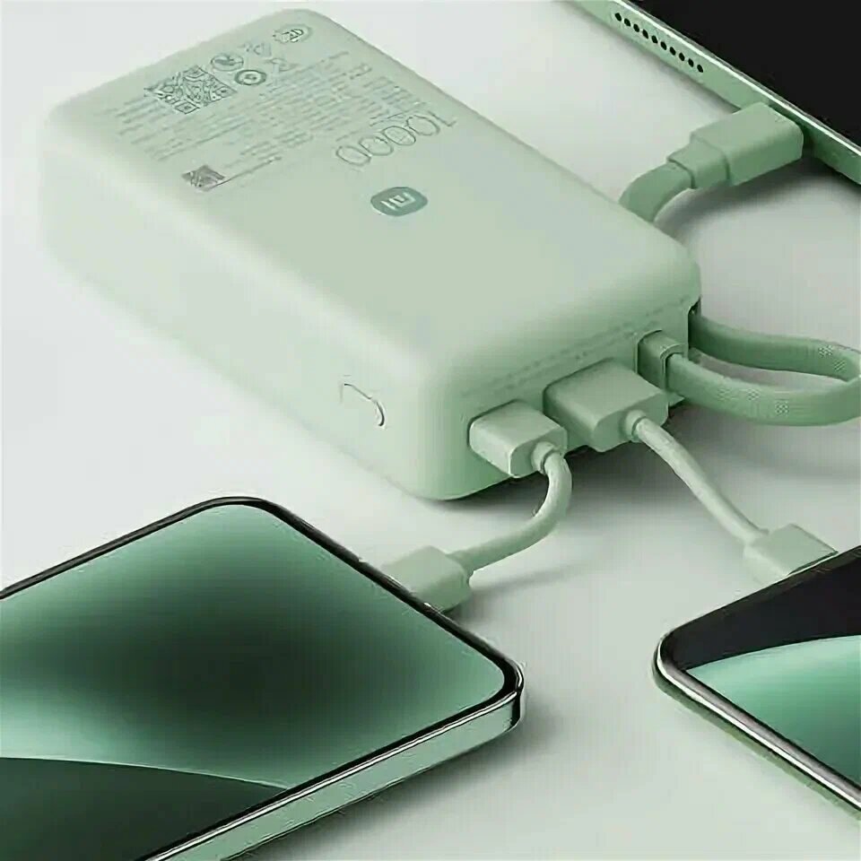 Внешний аккумулятор Xiaomi wired screen display power bank 10000mAh 45W (Green|Зеленый)