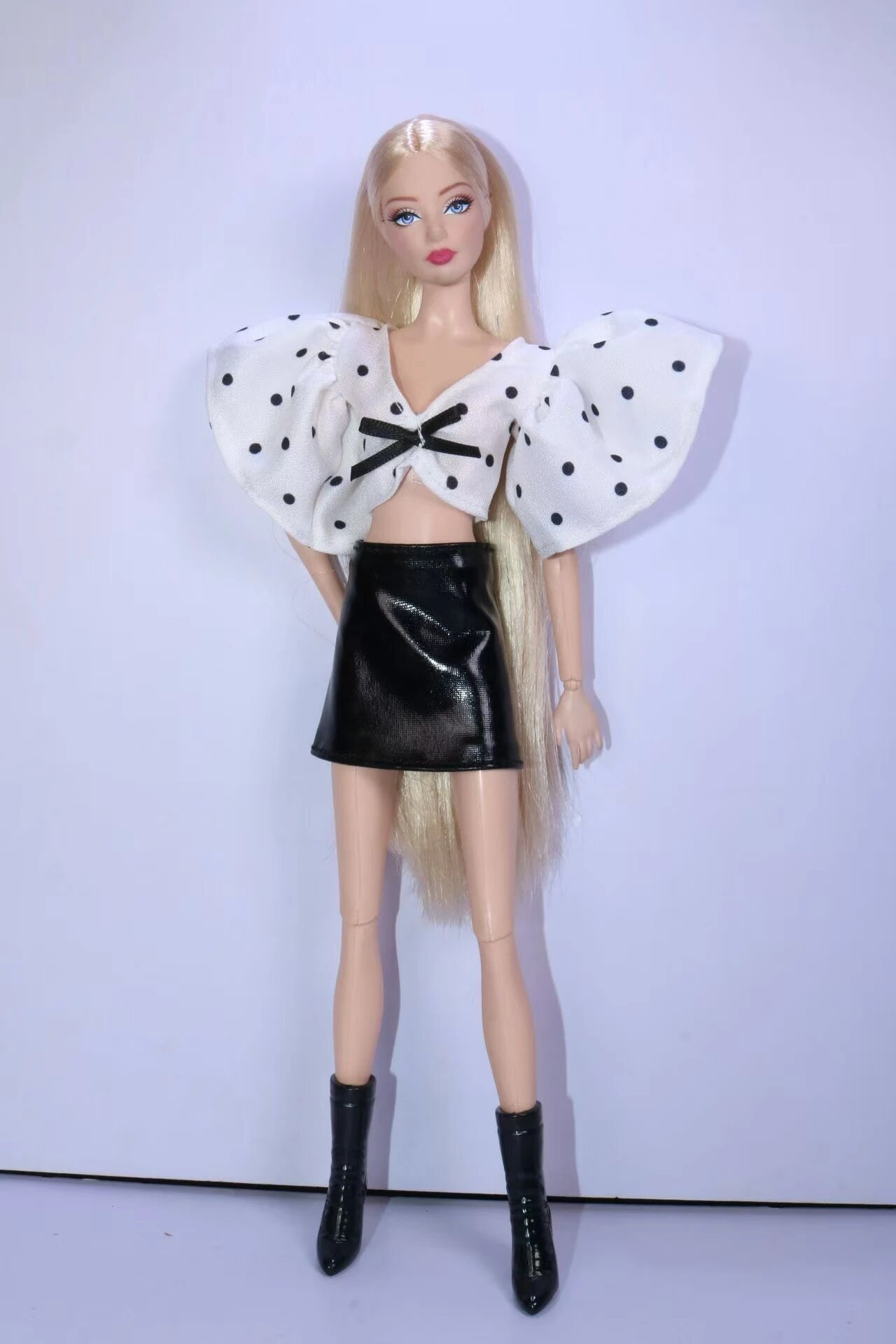 Комплект одежды для куклы Барби, черный, Top skirt 050