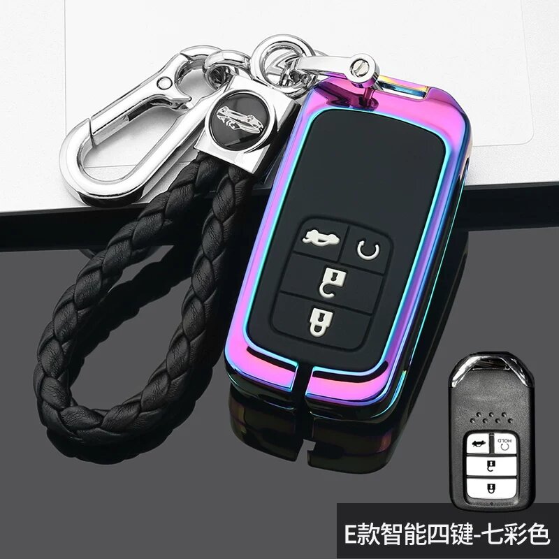 E Style Smart Return Trunk Full Metal Key Case для Honda Accord 10-го поколения, Fit, Insight - Цветной с веревочным