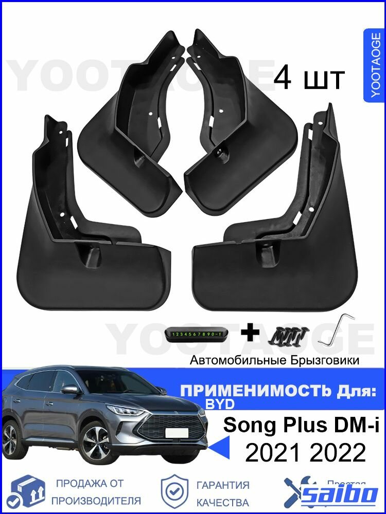 Крыло автомобильное, арт. YOOTAOGE BYD Song Plus DM-i 2021 2022 4