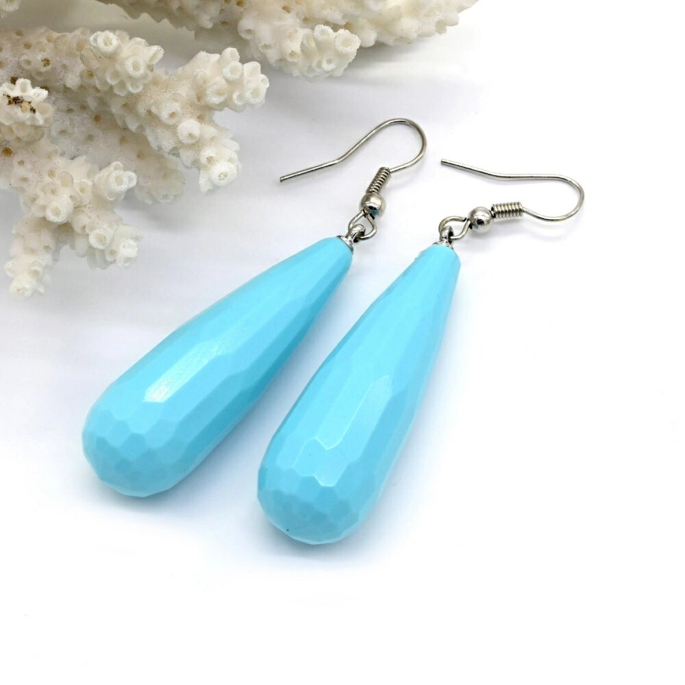 Серьги, бирюза