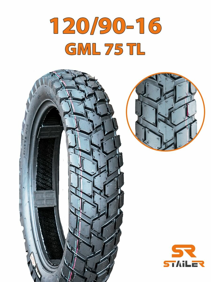 Мотошина для мотоцикла Delta 120/90-16 GML 75 TL