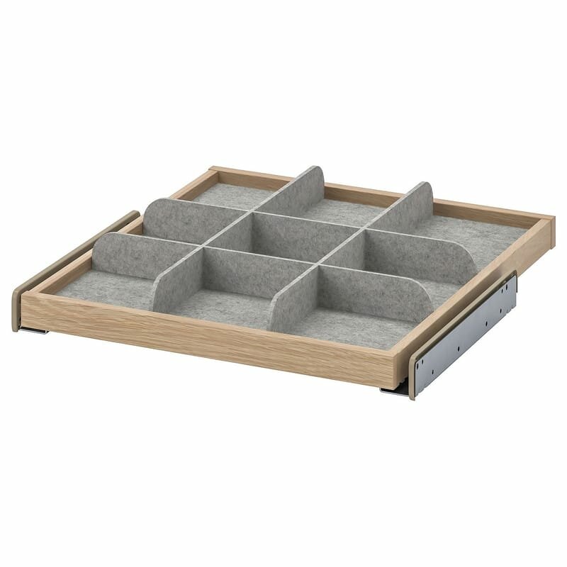 Корзина для хранения IKEA KOMPLEMENT, светло-серый, 50x58 см 493.320.17