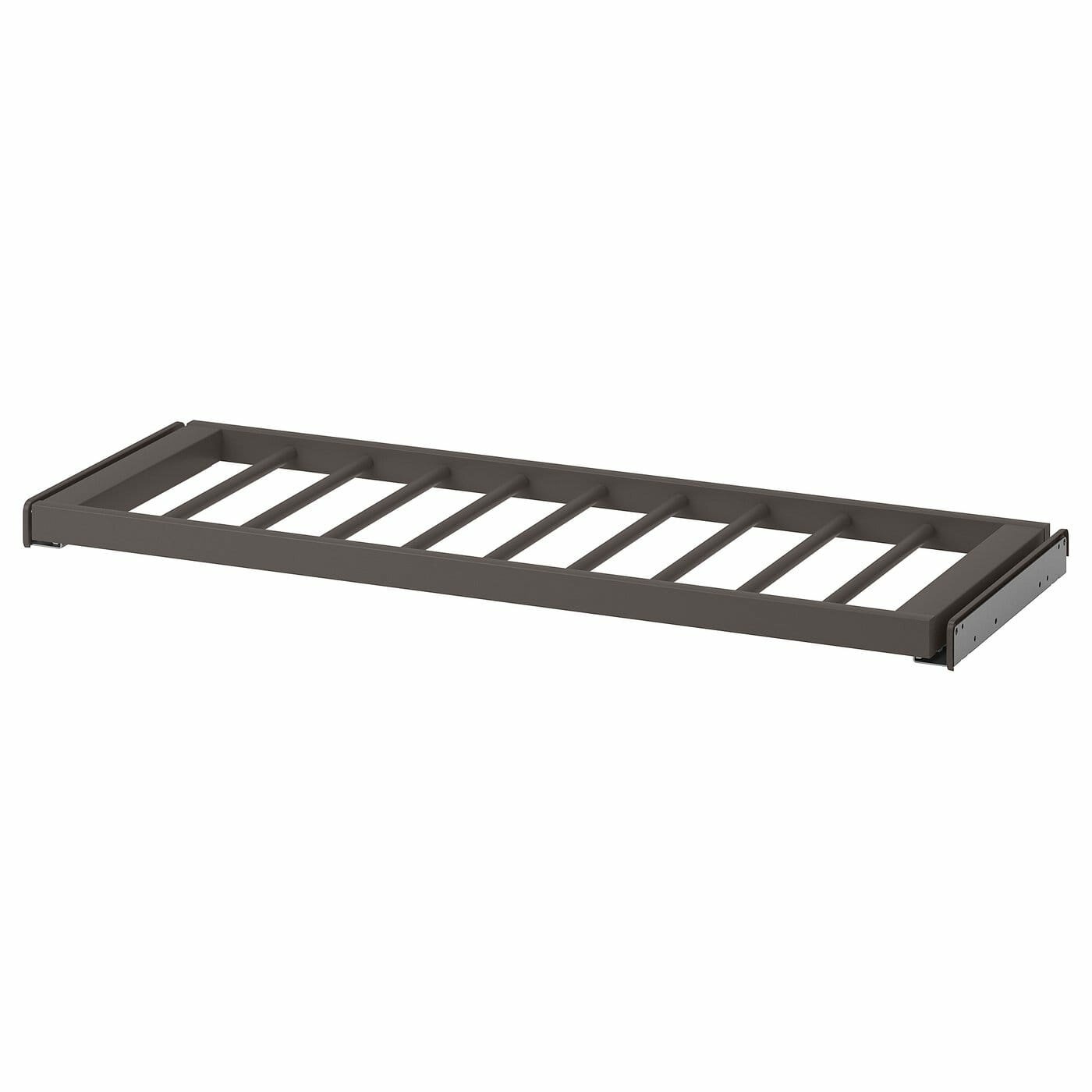 Вешалка для брюк IKEA KOMPLEMENT, темно-серый, 100x35 см 505.094.73