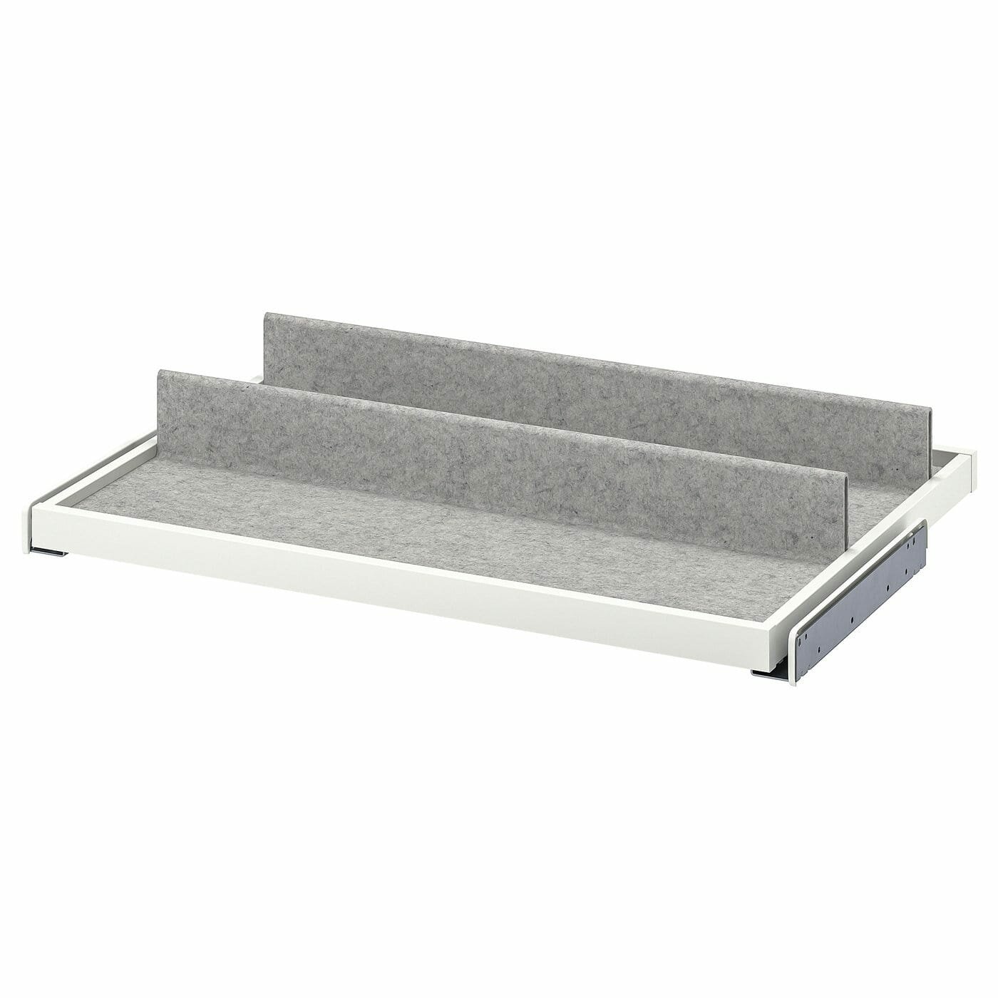 Корзина для хранения ikea komplement, белый, светло-серый, 75x58 см 893.321.00