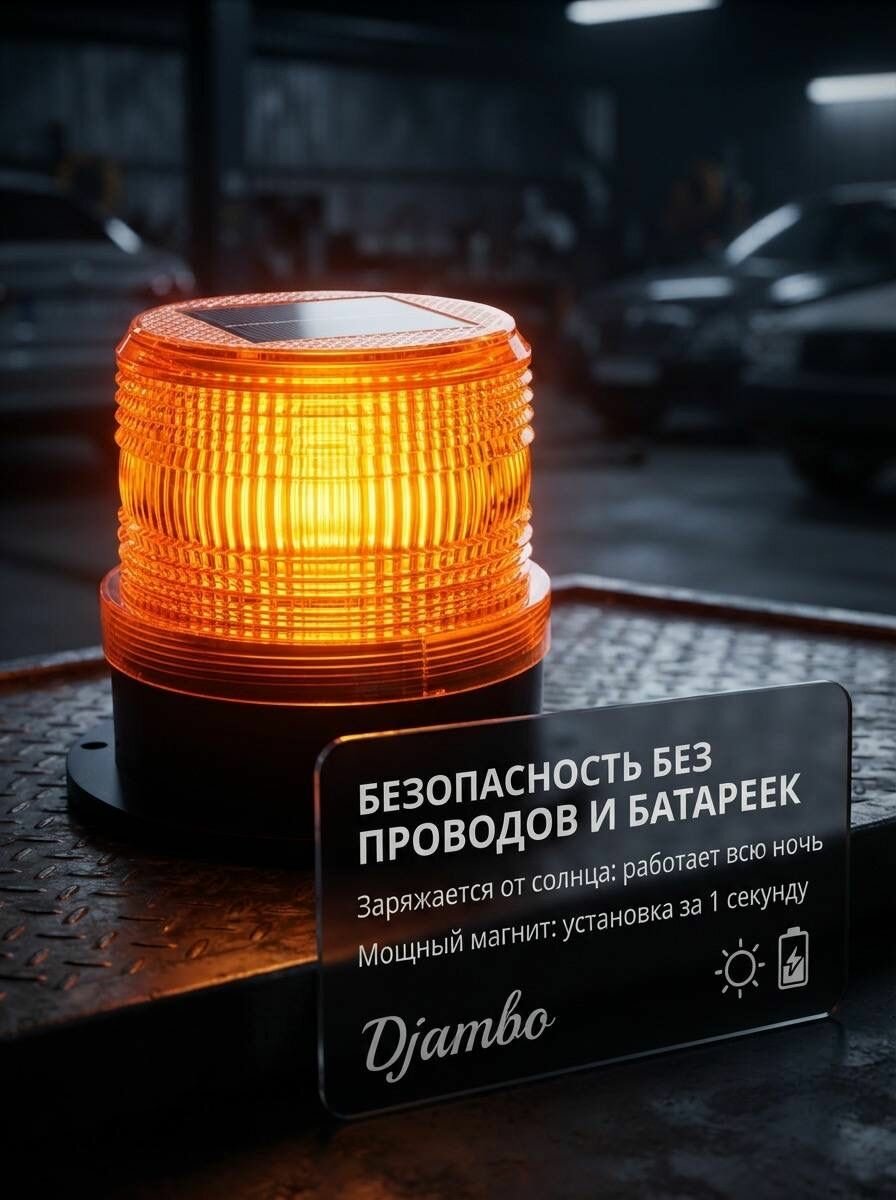 Светодиодный сигнальный маячок на солнечной батарее