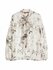 Блуза Max Mara Blouse in printed chiffon - white, размер 46, бежевый/белый