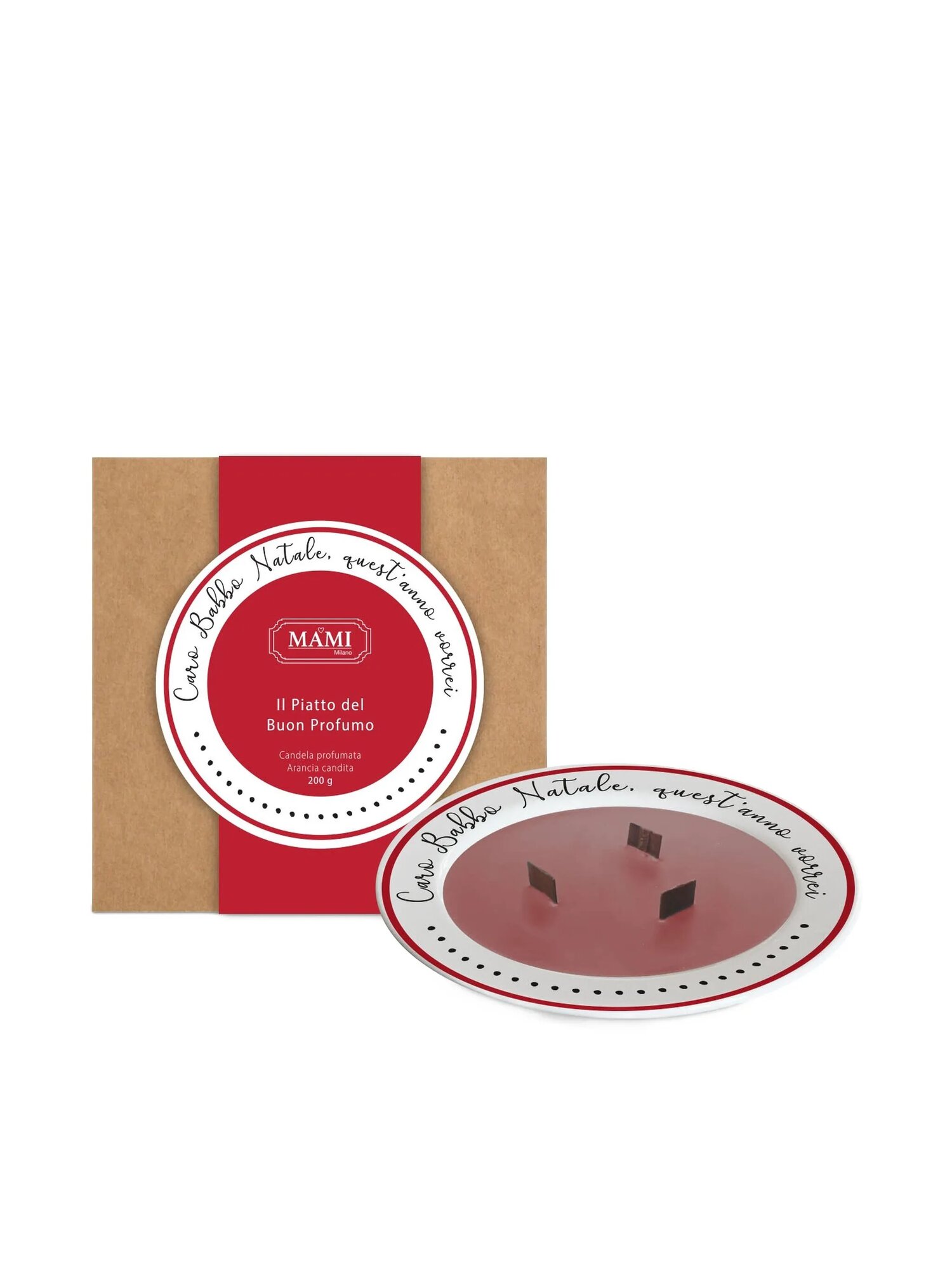 Свеча Piccolo 200G Caro babbo natale, OneSize , Rouge Red