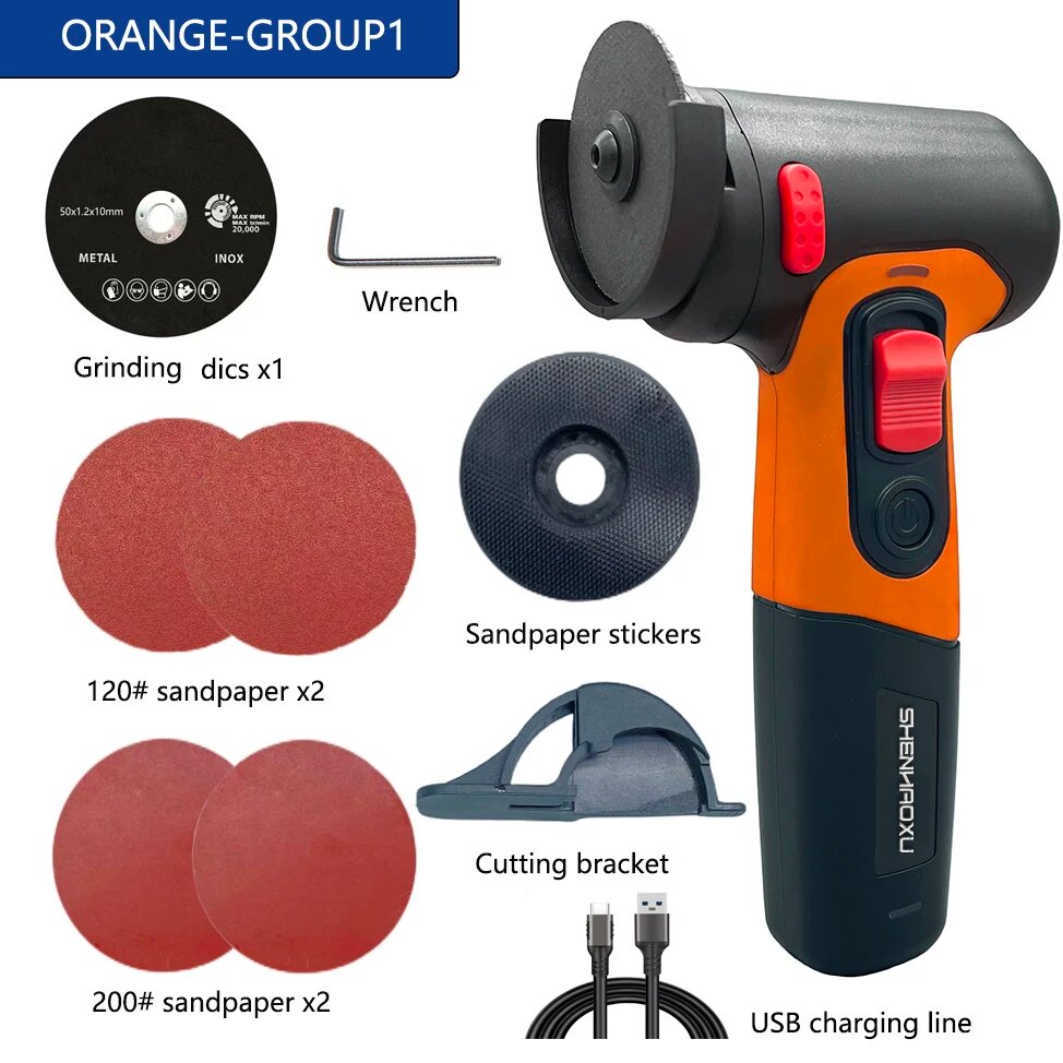 DONUMEH Угловая шлифовальная машина 7.2В, Orange-Group1