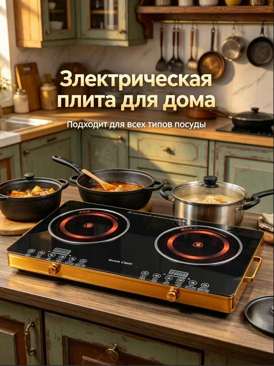 Инфракрасная настольная плита 019ab11c4f15718aa144f5c8d155abef, черный