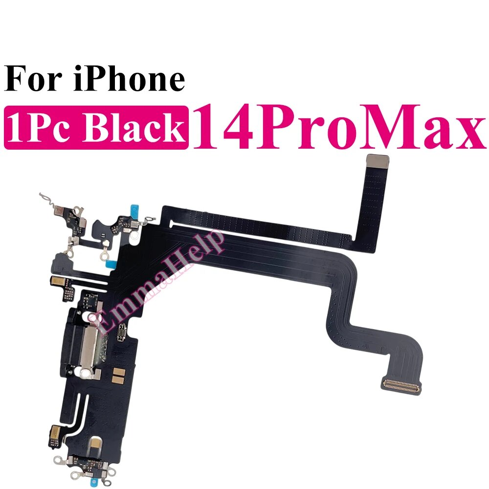 Шлейф зарядного порта для iPhone 12 13 14 15 16 Pro Max Mini, USB-разъем для зарядки с 1pc 14Pro Max