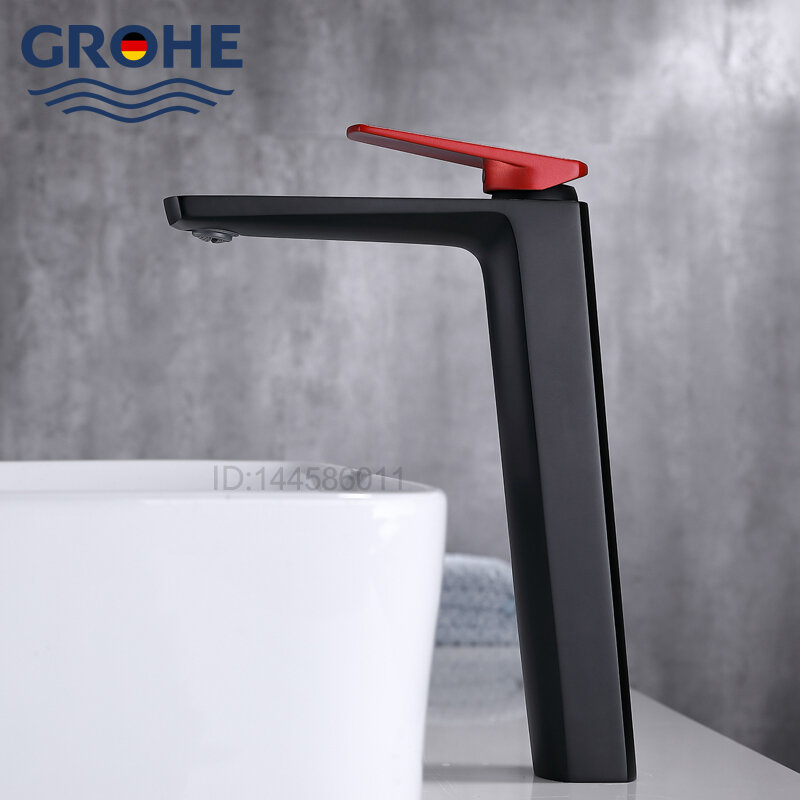 Смеситель для раковины GROHE (высокий / низкий), латунный корпус, для раковины и накладной чаши