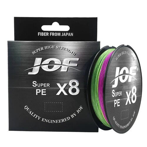 JOF Плетенная рыболовная леска 8 нитей 150m-20LB-1.0, Multi-color