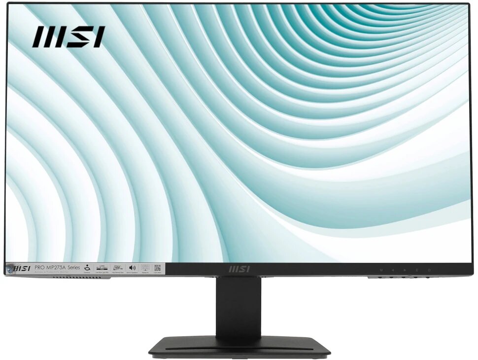 27" Монитор MSI PRO MP273A, 1920x1080, 100 Гц, IPS, 1000:1, 300 Кд/м², черный