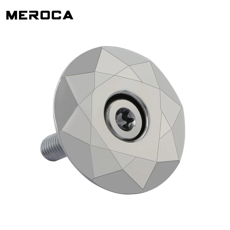 MEROCA Титановый колпачок для руля с винтами для горных и шоссейных велосипедов, премиум-покрытие в диамантовом стиле