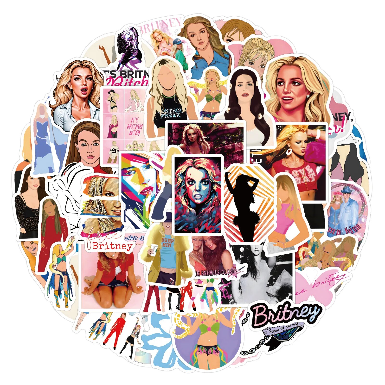 Водостойкие наклейки Britney Spears