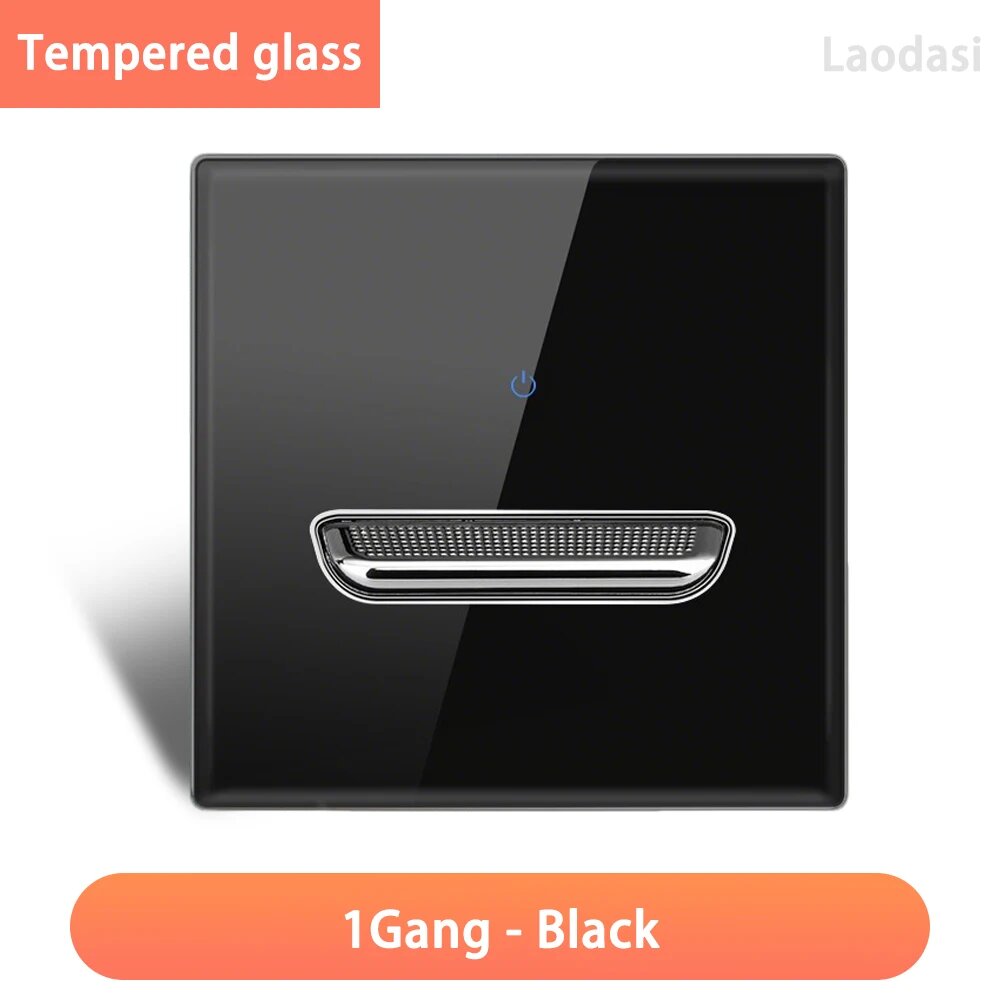 LAOOASI Ретро выключатель из акрила 1-4 группа 2way, 1Gang - Black