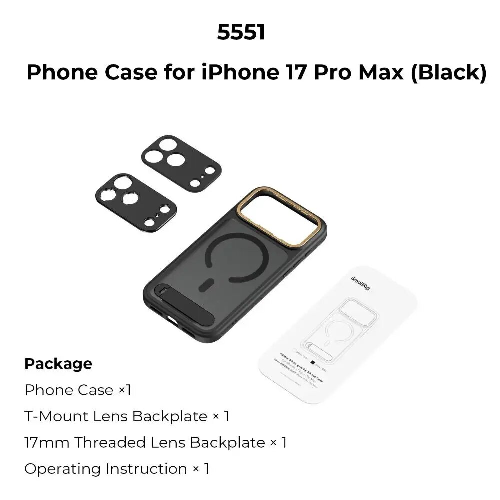 SmallRig FilMov Чехол для телефона для фотосъемки iPhone 17 Pro / Pro Max Поддерживает различные фильтры объективов