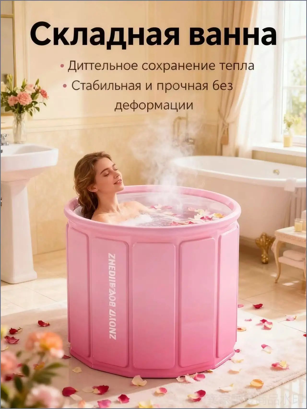 Складная ванна 70*65 см