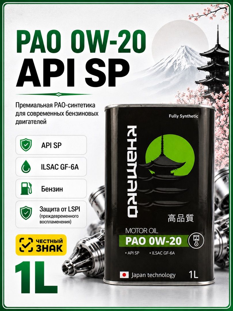 KHAMAKOIL 0W-20 Масло моторное, Синтетическое, 1.07 л