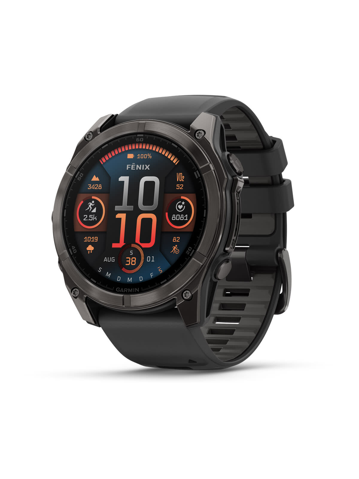 Смарт-часы Garmin fēnix 8 51 мм AMOLED Sapphire, Carbon Grey DLC titanium