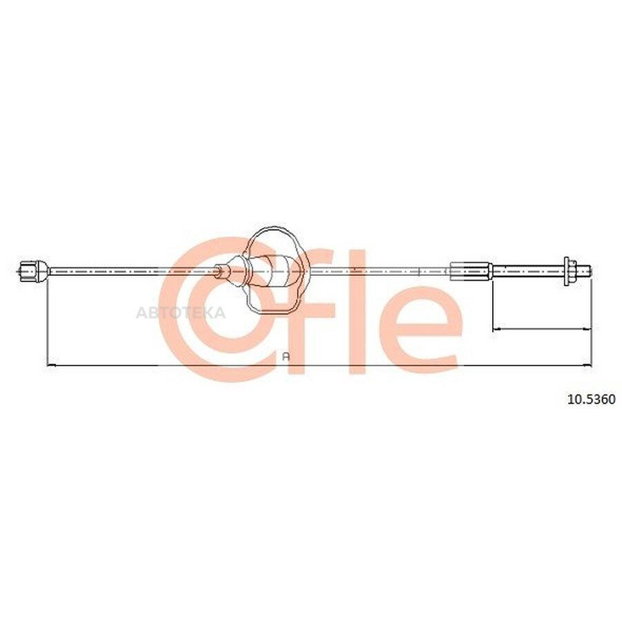 Трос стояночного тормоза передн FORD FOCUS all 01-04 COFLE 92105360