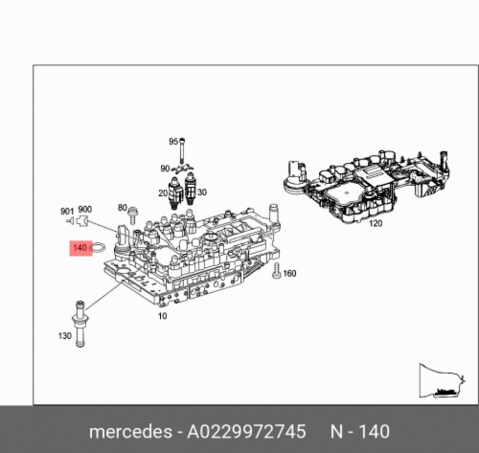 Кольцо Уплотнительное Блока Управления Кпп (Mercedes 0229972745)
