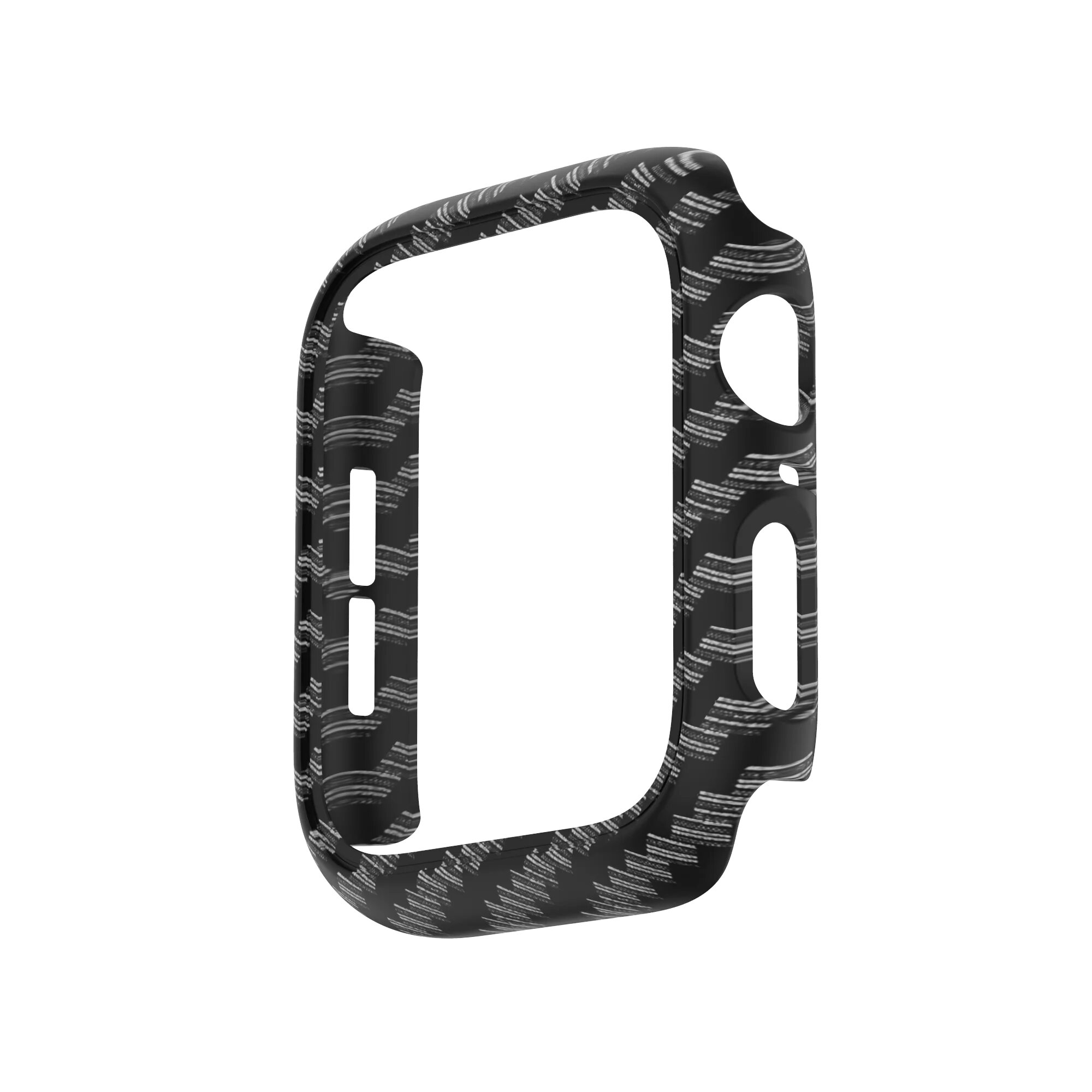 Чехол для Apple Watch OUIO из пластика 44MM Series SE 6 5 4, Черный, Carbon Black