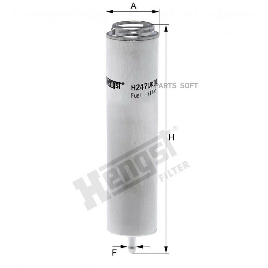 HENGST FILTER H247WK01 фильтр топливный! H252 D55 d8 \ BMW E81/E87/E46/E92/E60/E61