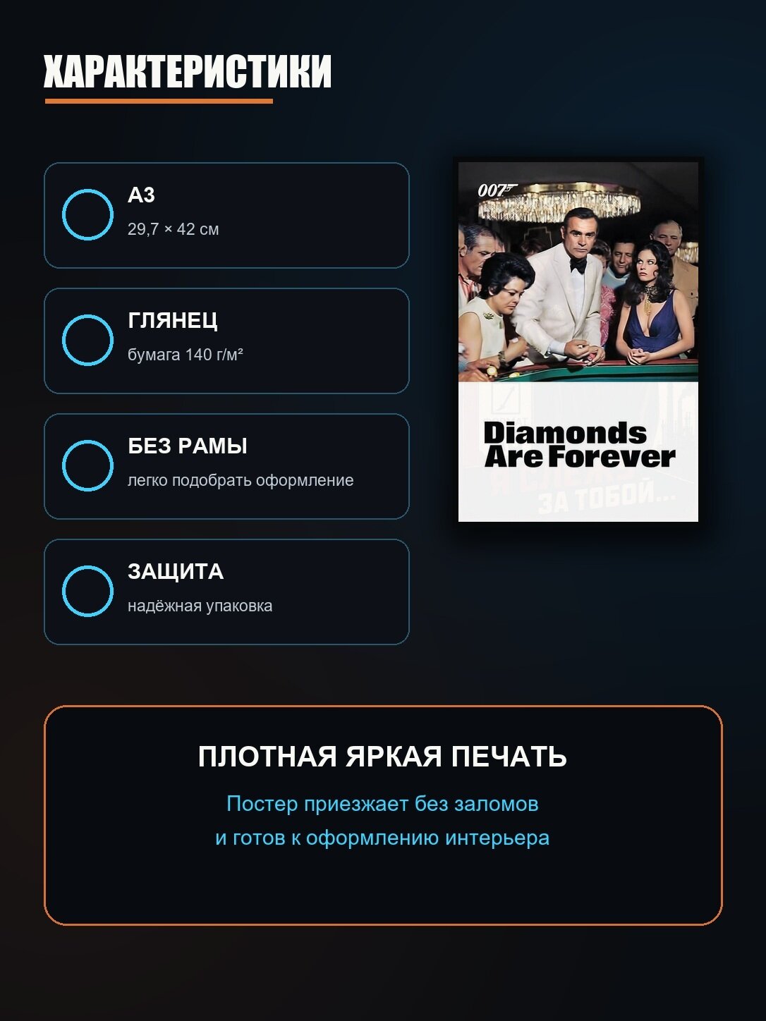Постер Бриллианты навсегда — фото 1