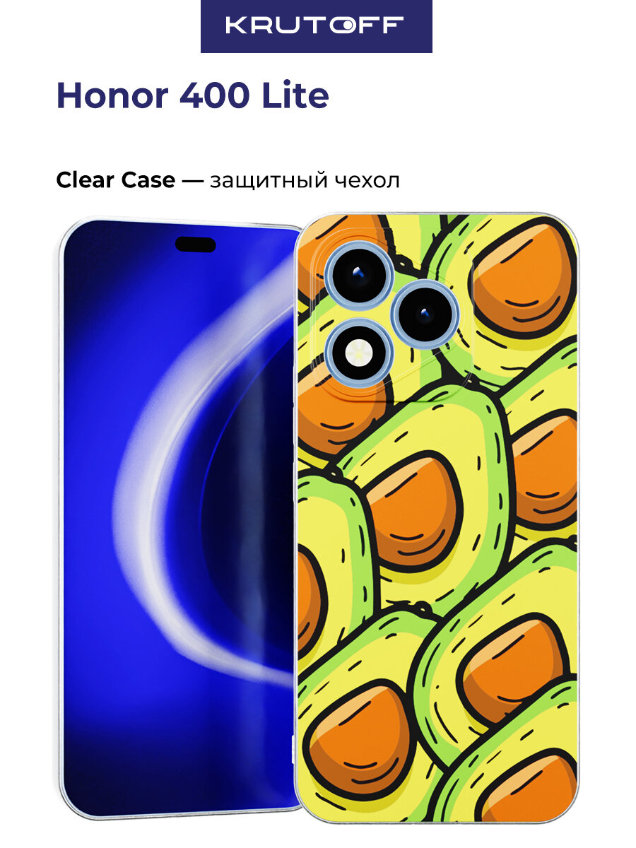 Чехол-накладка Krutoff Clear Case Авокадо для Honor 400 Lite