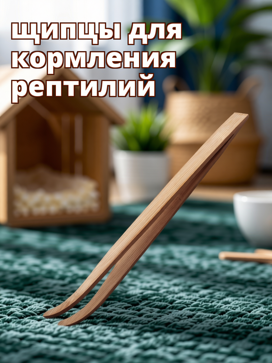 Щипцы Для Рептилий Длина 28см Экологичные Легкие И Гибкие Для Безопасного Кормления Живых И Консервированных Насекомых