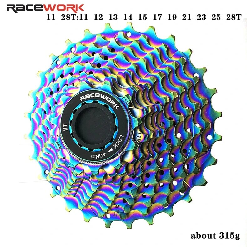 RACEWORK кассета 11-28T, 11-скоростная, цвет: colorful