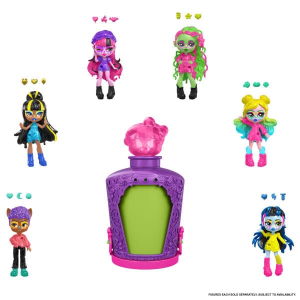 Кукла Monster High Эликсиры, мини-кукла, 7.5 см, 1 шт