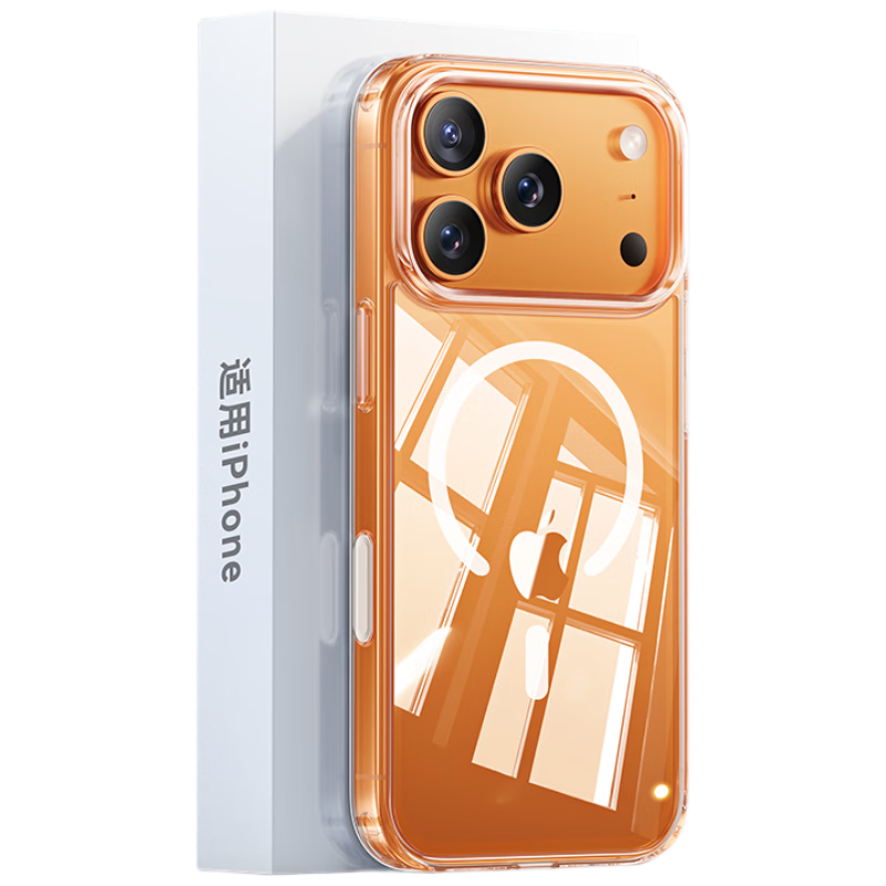 Mofi прозрачная магнитная защитная чехол для iPhone 17 Pro Max - ультратонкий, полное покрытие, ударопрочный, с