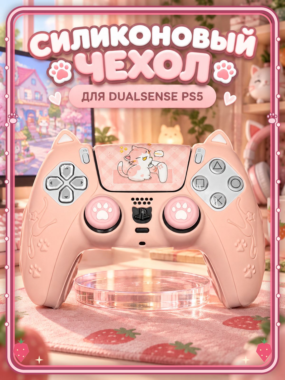Чехол для джойстика PS5 / силиконовый чехол для геймпада пс5 / накладки для DualSense