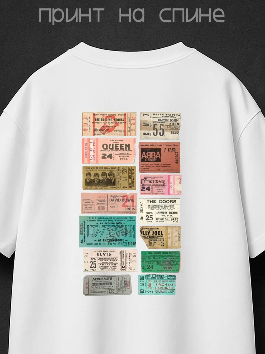 Футболка PRINTSHOT, 1 шт., размер M, белый
