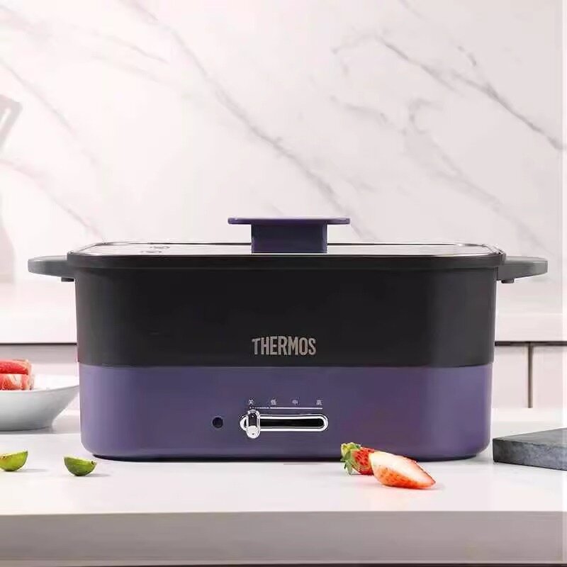 Thermos EHA-4361A 6 л. Многофункциональная электрическая кастрюля с двойным внутренним котлом, 1350 Вт, защита от