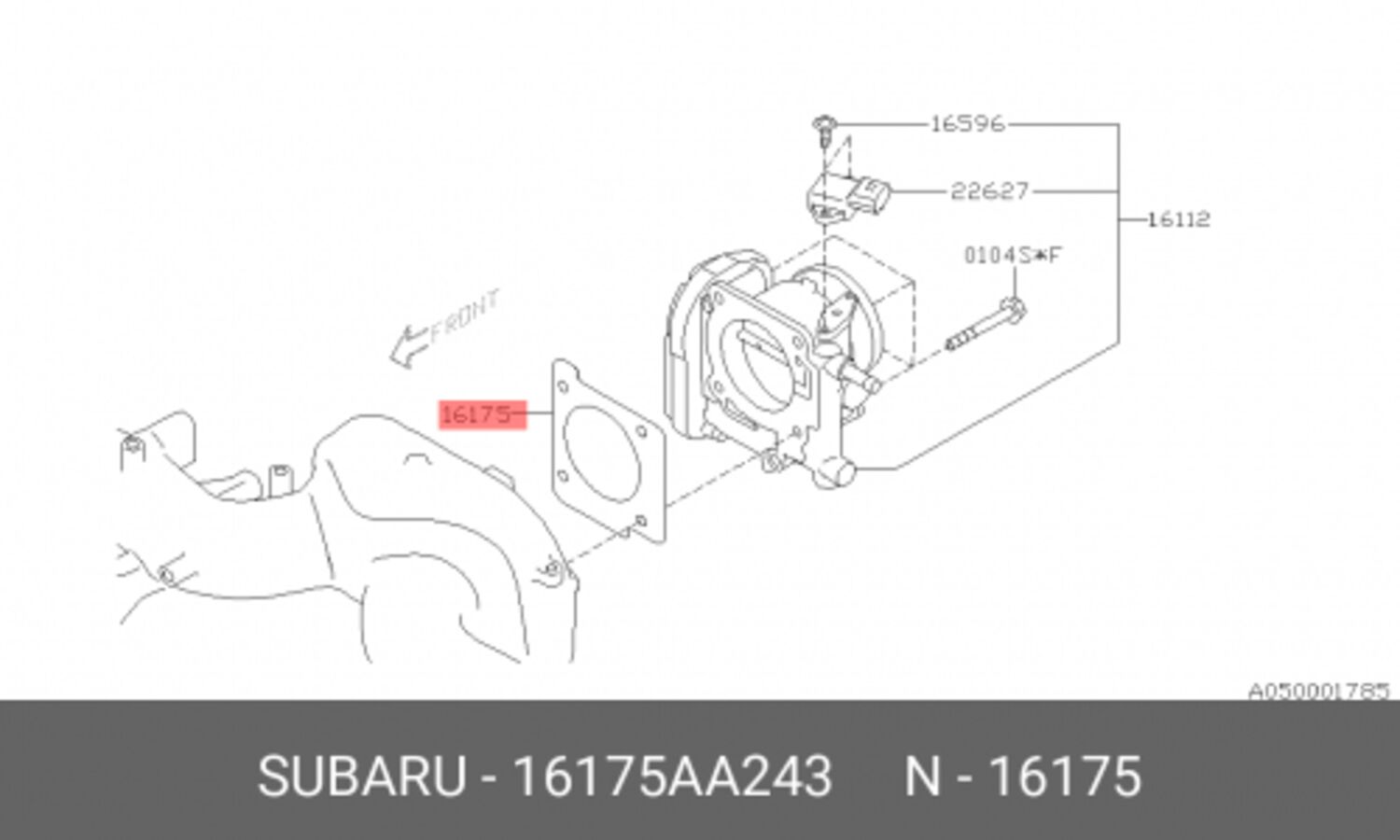 Прокладка Карбюратора. Org (SUBARU 16175AA243)