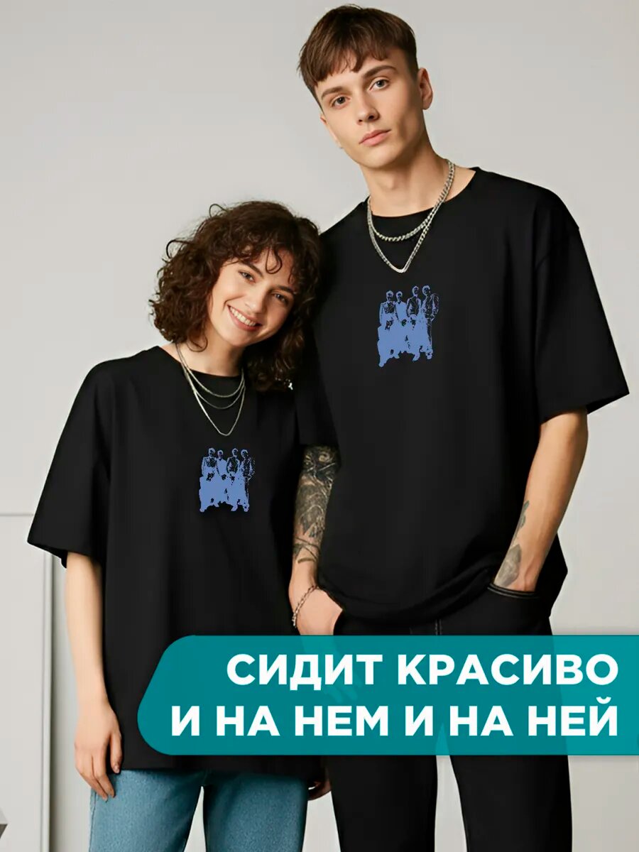 Футболка PRINTSHOT, 1 шт., размер XL, черный — фото 1