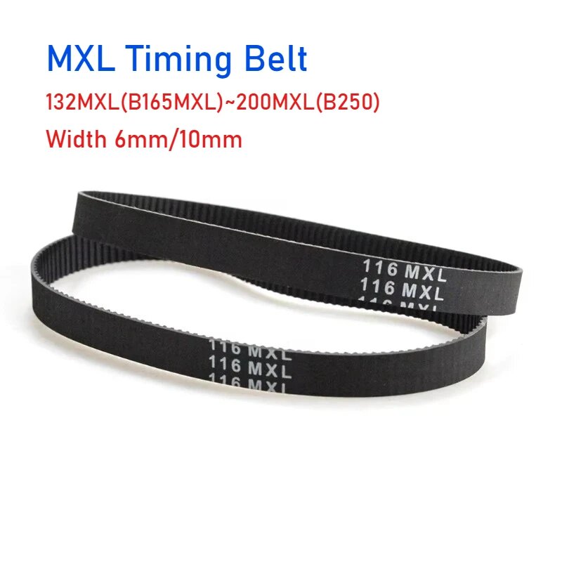 Резиновый синхронный ремень MXL B165~B250MXL 2,032 мм 6/10 мм 10mm, 200MXL(B250MXL)