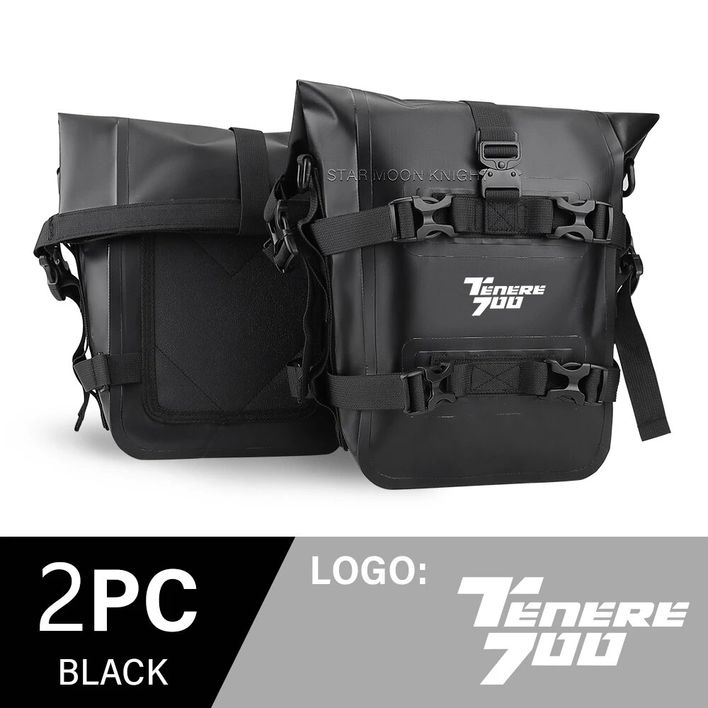 Для YAMAHA TENERE 700 (2019-2025) Tenere 700 рама аварийные сумки Черный, 2PC-Black LOGO 1